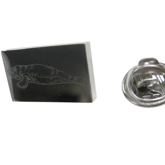Kiola Designs | Accessories | Silver Toned Rectangular Etched Manatee ...
